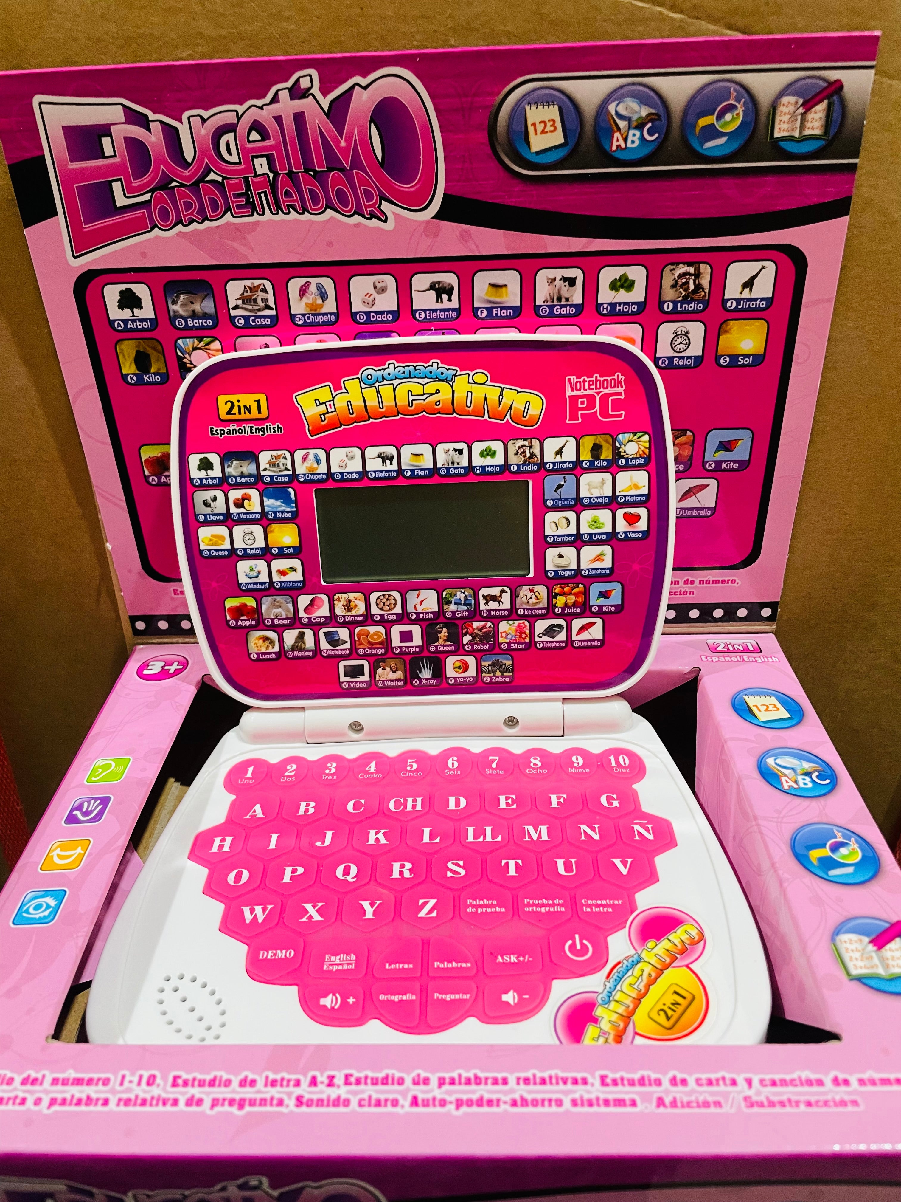 Mini computadora inteligente educativa sonidos ordenador MOD 6681ES-LC ...