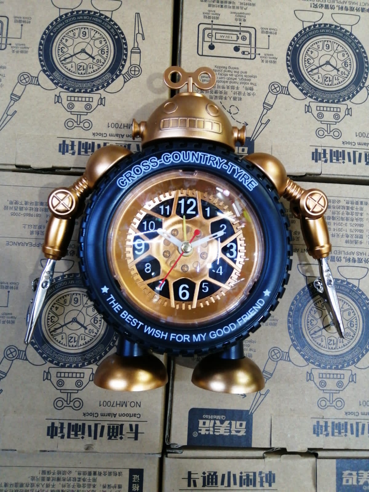 Reloj despertador de robot forma de llanta MOD MH7001 – Mychinashopstore